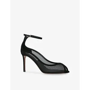 AQUAZZURA Love Affair 85 Mesh And Suede Courts
