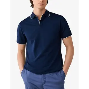 HACKETT Logo-embroidered Short-sleeve Cotton Polo