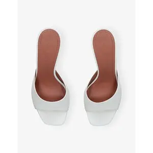 Amina Muaddi Lupita 70 Leather Heeled Mules