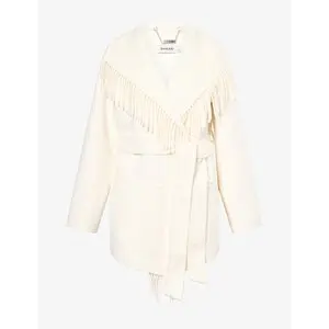 Simkhai Rowen Fringed Wool-blend Jacket - Frost