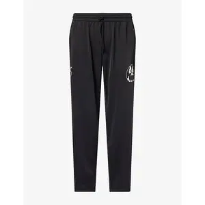 ADIDAS Y-3 Graphic-print Soft-shell Jogging Bottoms - Black