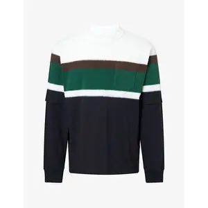 Sacai Chusen-dyed Long-sleeve Cotton T-shirt
