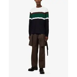 Sacai Chusen-dyed Long-sleeve Cotton T-shirt