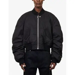 Rick Owens Flight Ribbed-trim Cotton-blend Bomber Jacket