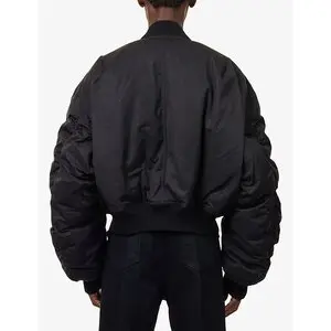 Rick Owens Flight Ribbed-trim Cotton-blend Bomber Jacket