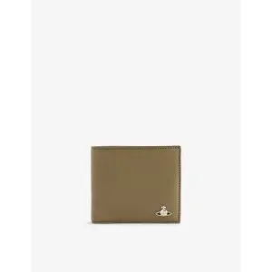 VIVIENNE WESTWOOD Branded Bi-fold Faux-leather Wallet - Khaki