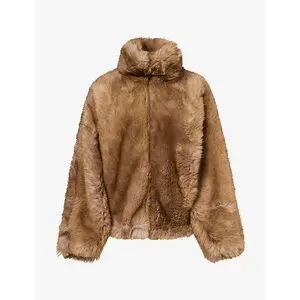DARKPARK Celine Aviator Faux-fur Bomber Jacket - Brown
