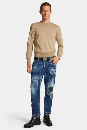 Dsquared2 Medium Ripped Wash Bro Jeans