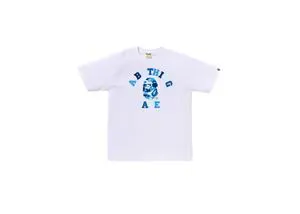 A BATHING APE Abc Camo College Green Camo T-shirt - White