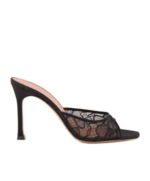 Amina Muaddi Stiletto-heeled Sandals - Black