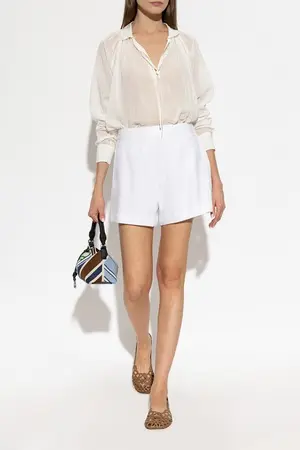 Posse Perri Button-fastening Linen Shorts - Ivory