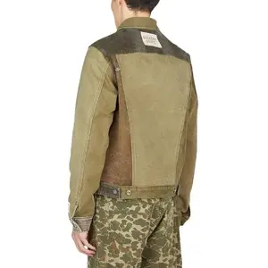 GALLERY DEPT. Cropped Spliced Denim Jacket