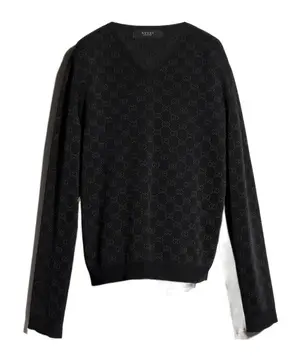 Gucci Fine Knit Viscose Gg Jacquard Sweater