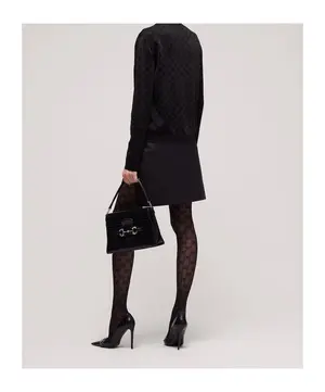 Gucci Fine Knit Viscose Gg Jacquard Sweater