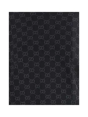 Gucci Gg Jacquard Fine Knit V-neck Sweater