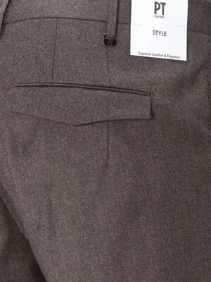PT TORINO Pressed-crease Turned-up Trousers