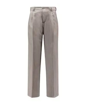 PT TORINO Pleated Wool Pants - Gray