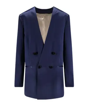 Alberta Ferretti Double-breasted V-neck Blazer