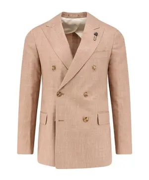 LARDINI Double-breasted Peak-lapel Blazer