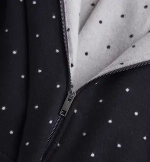 Dior Wool Polka Dot Coat With Peter Pan Collar