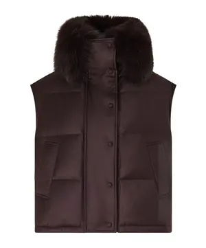 YVES SALOMON Short Fox Fur Vest