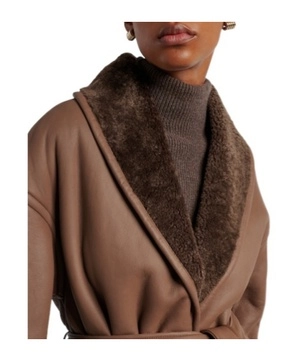 JOSEPH Shearling-lined Leather Coat