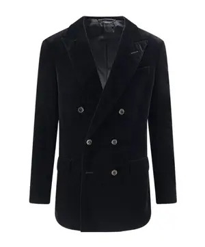TOM FORD Double-breasted Peak-lapel Blazer - Black