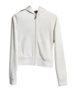 Gucci Cotton Silk Jersey Zip Sweatshirt - White