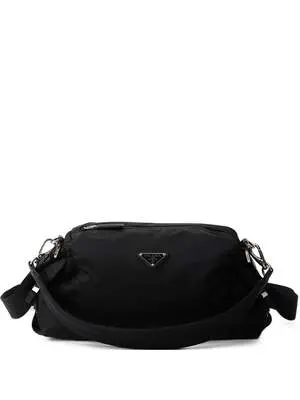 Prada Explore Re-nylon And Leather Bag - Black