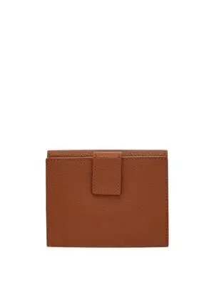 FERRAGAMO Gancini Hammered Leather Compact Wallet