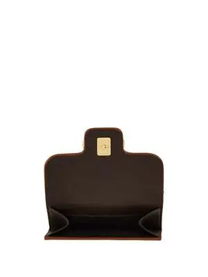 FERRAGAMO Gancini Hammered Leather Compact Wallet