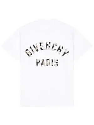 Givenchy Cotton T-shirt With Embroidered Paris Logo - White