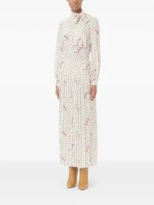 Valentino Garavani Crepe De Chine Polka Dot Shirt With Integrated Scarf