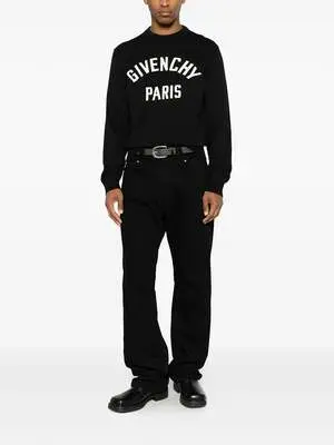 Givenchy Couture Seam Knitted Sweater With Paris Detail