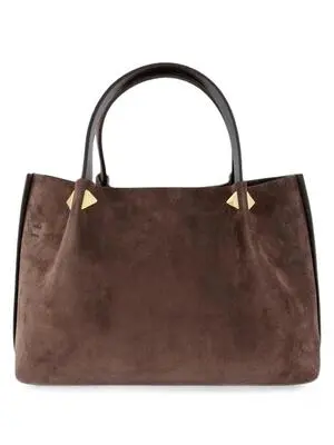 Valentino Garavani Small Suede Tote With Maxi Studs