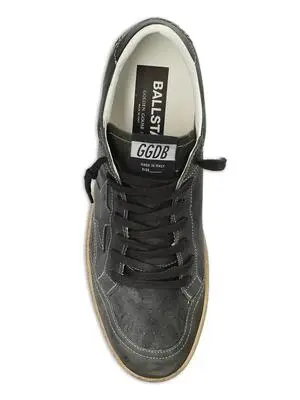 GOLDEN GOOSE Ball Star Distressed Leather Sneakers - Green