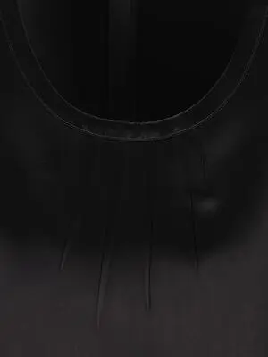 Saint Laurent Cassandre Shift Dress In Satin - Black