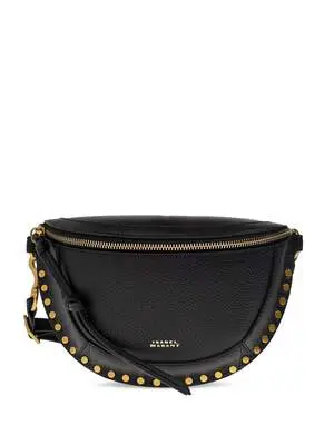 Isabel Marant Étoile Skano Hammered Leather Belt Bag With Studs - Black