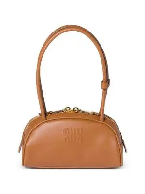 Miu Miu Beau Softy Small Leather Bag - Brown