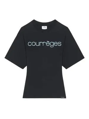 COURREGES Waisted Printed Fitted T-shirt