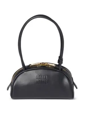 Miu Miu Beau Soft Small Leather Bag - Black