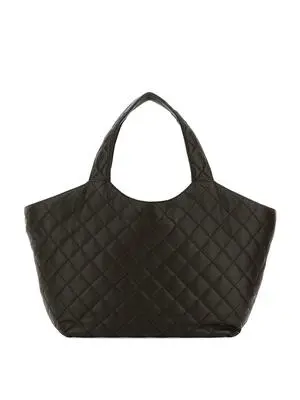Saint Laurent Icare Medium Bag In Quilted Nappa - Green