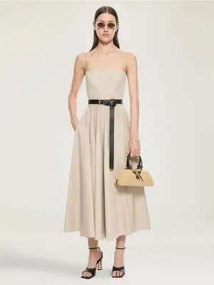 Givenchy Sliced Long Dress In Poplin