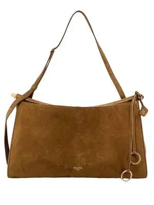 Alaïa Le Click Pocket 35 Bag In Nubuck - Green