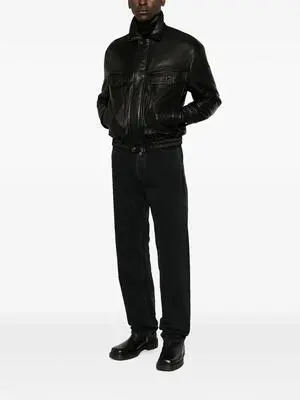 Saint Laurent Relaxed Fit Tapered Leg Jeans - Black