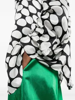 Dries Van Noten Polka Dot Viscose Shirt - Black