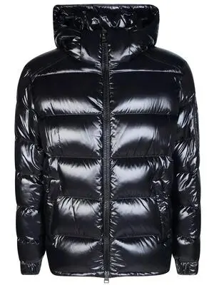 Herno Hooded Glossy Finish Down Jacket - Black