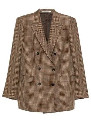 TAGLIATORE TAGLIATORE Double-Breasted Checked Blazer