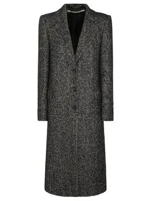 Tagliatore Amanda Herringbone Wool Blend Overcoat