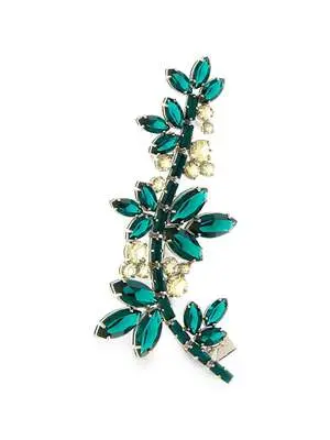 Prada Spilla In Metallo Con Cristalli - Silver